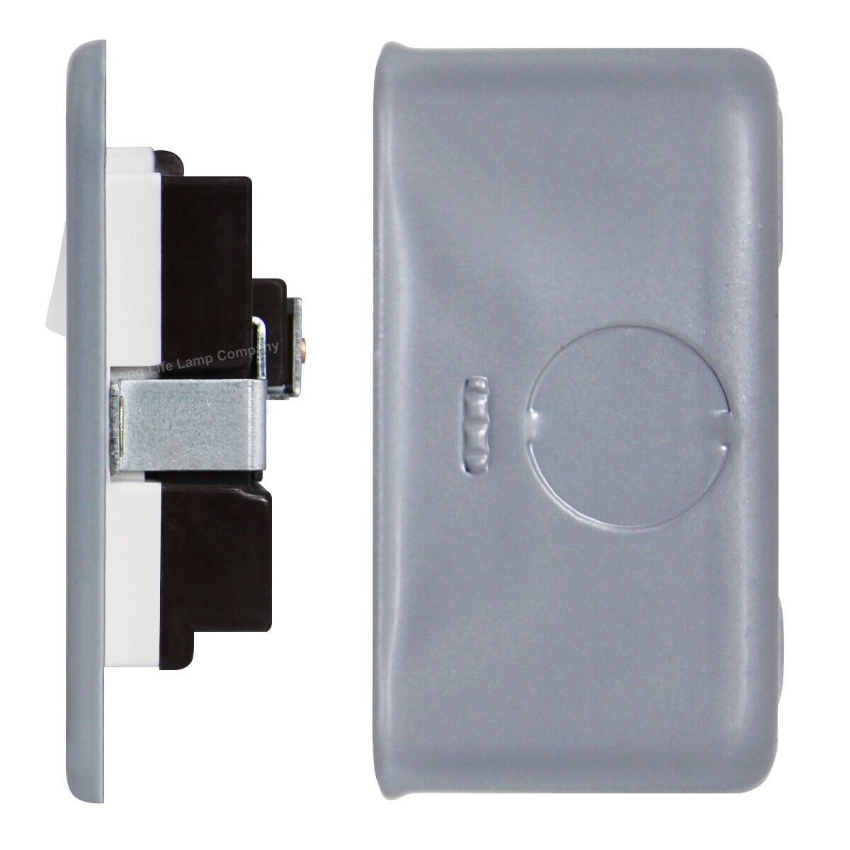 Metal Clad Socket 2 Gang Switched Socket Outlet Double Industrial Gara ...