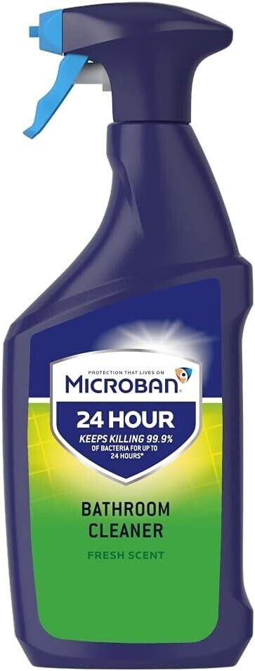 Microban 24 Hour Anti Bacterial Bathroom Cleaning Spray Fresh Scent 75 ...